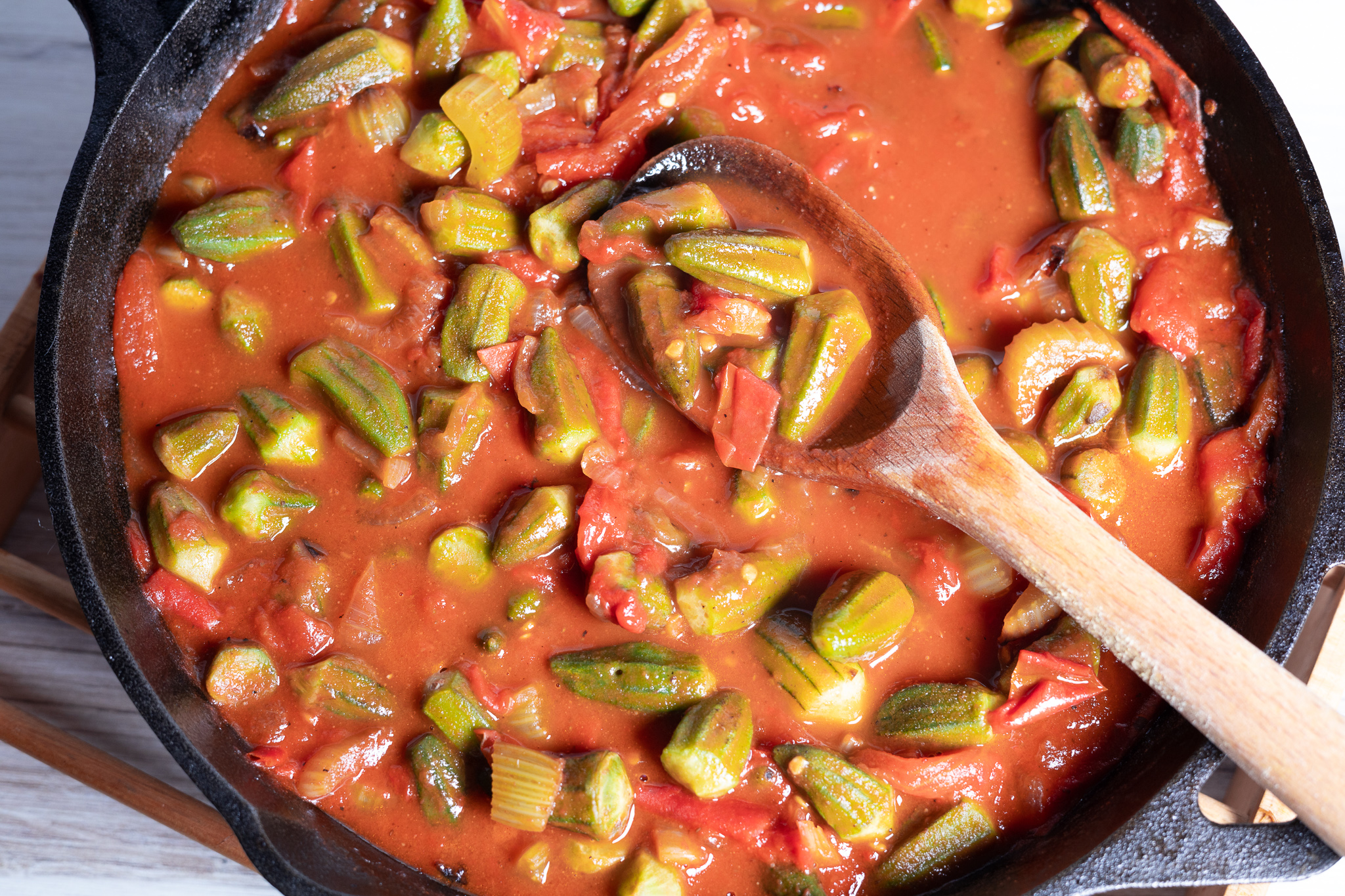 Spicy Bloody Mary Okra - The Pie that Binds